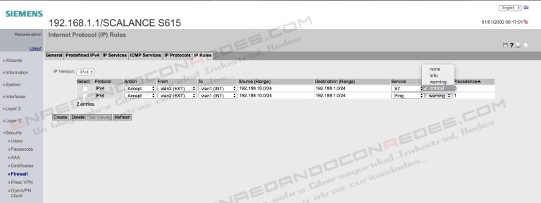 Enredando con redes ...SIEMENS SCALANCE S615, firewall para protección ...